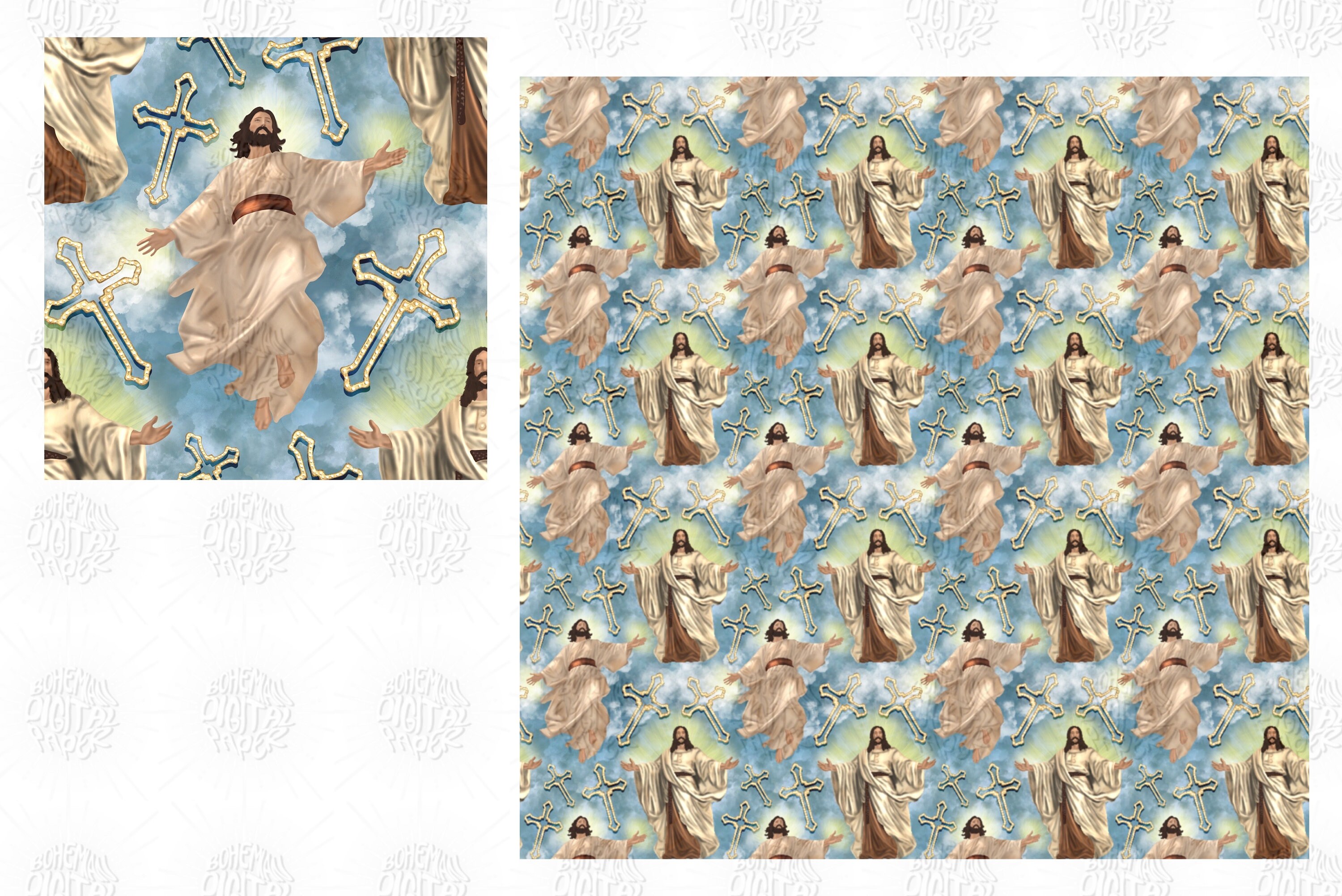 Faith Jesus Christ Seamless Digital Pattern Digital Paper - Etsy