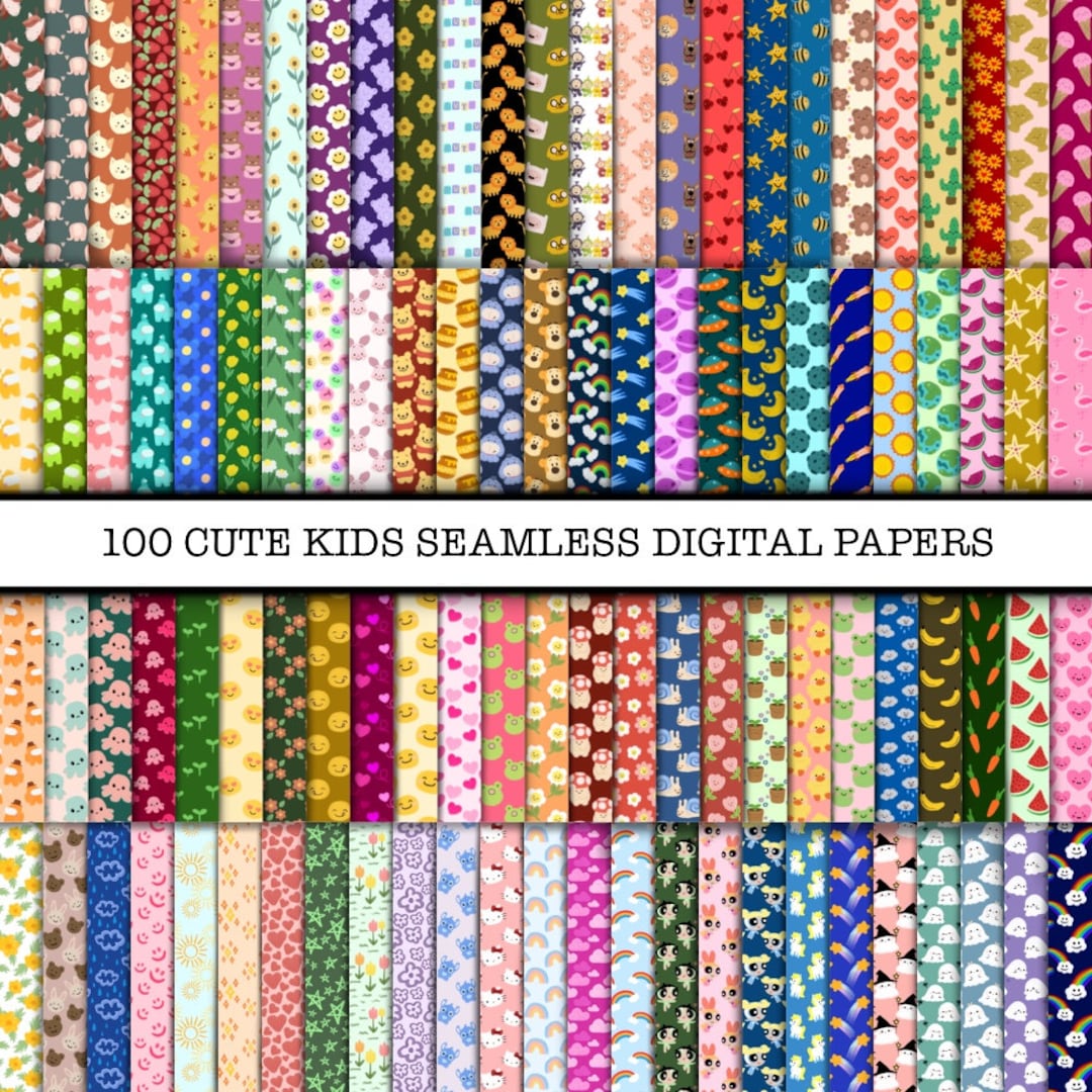 100 Nursery Seamless Digital Papers , Digital Paper, Nursery Wall Paper ...