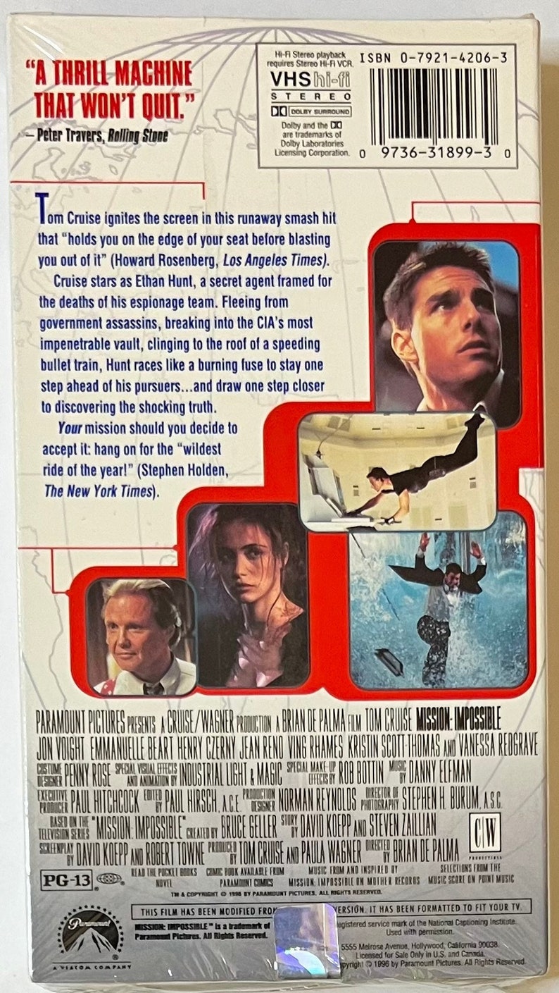 Mission Impossible (vhs) Sealed - Etsy