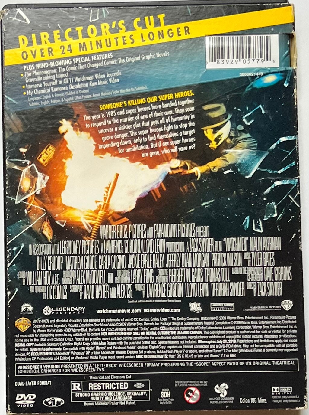 The Watchmen dvd Director's Cut, 2 Disc Special Edition - Etsy