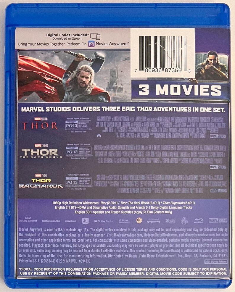 Thor - 3 Movie Collection (blu-ray) - Etsy
