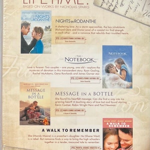 Nicholas Sparks Film Collection dvd Sealed the Notebook, a Walk to Remember - Etsy