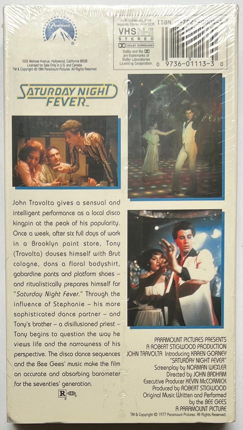 Saturday Night Fever (vhs) Sealed - Etsy