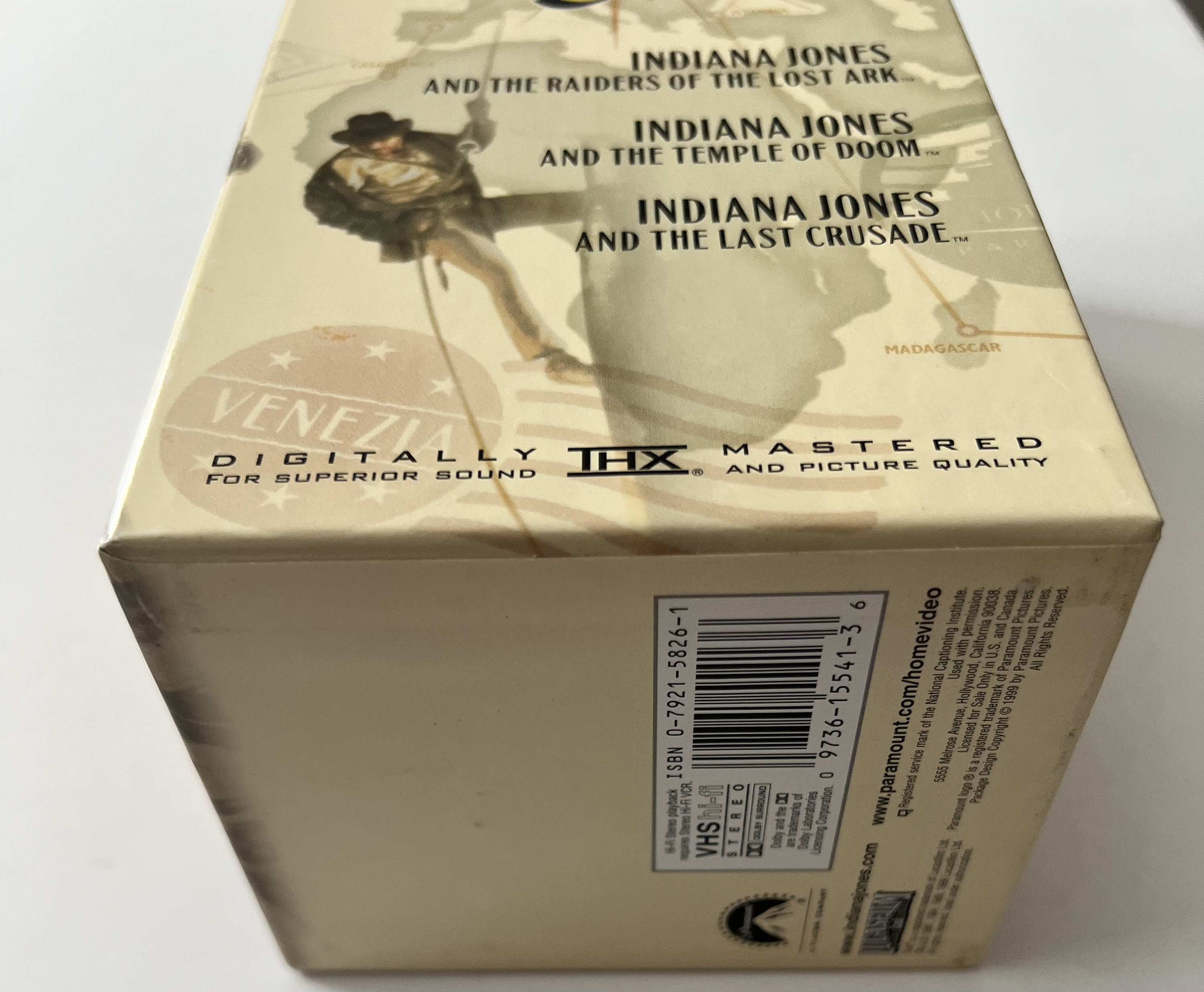 The Adventures of Indiana Jones Box Set VHS Temple of Doom, Raiders of ...