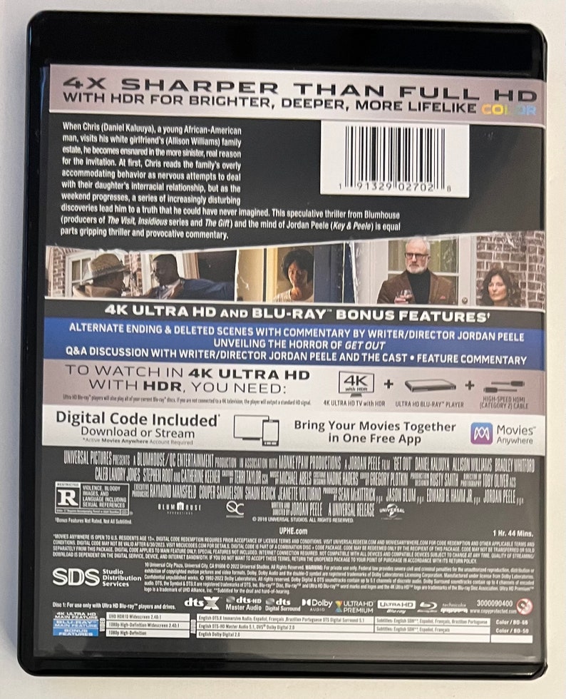 Get Out (4K Ultra/blu-ray) - Etsy
