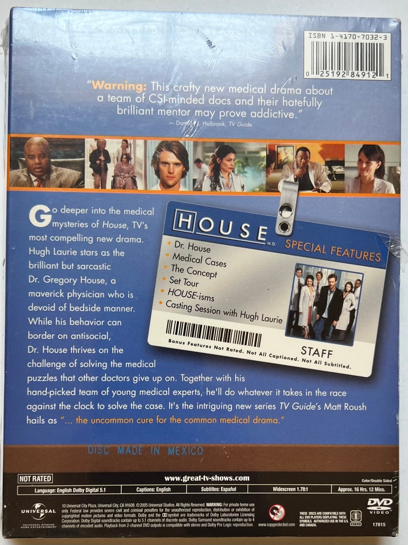 House, M.d.: Season 1 dvd Sealed - Etsy