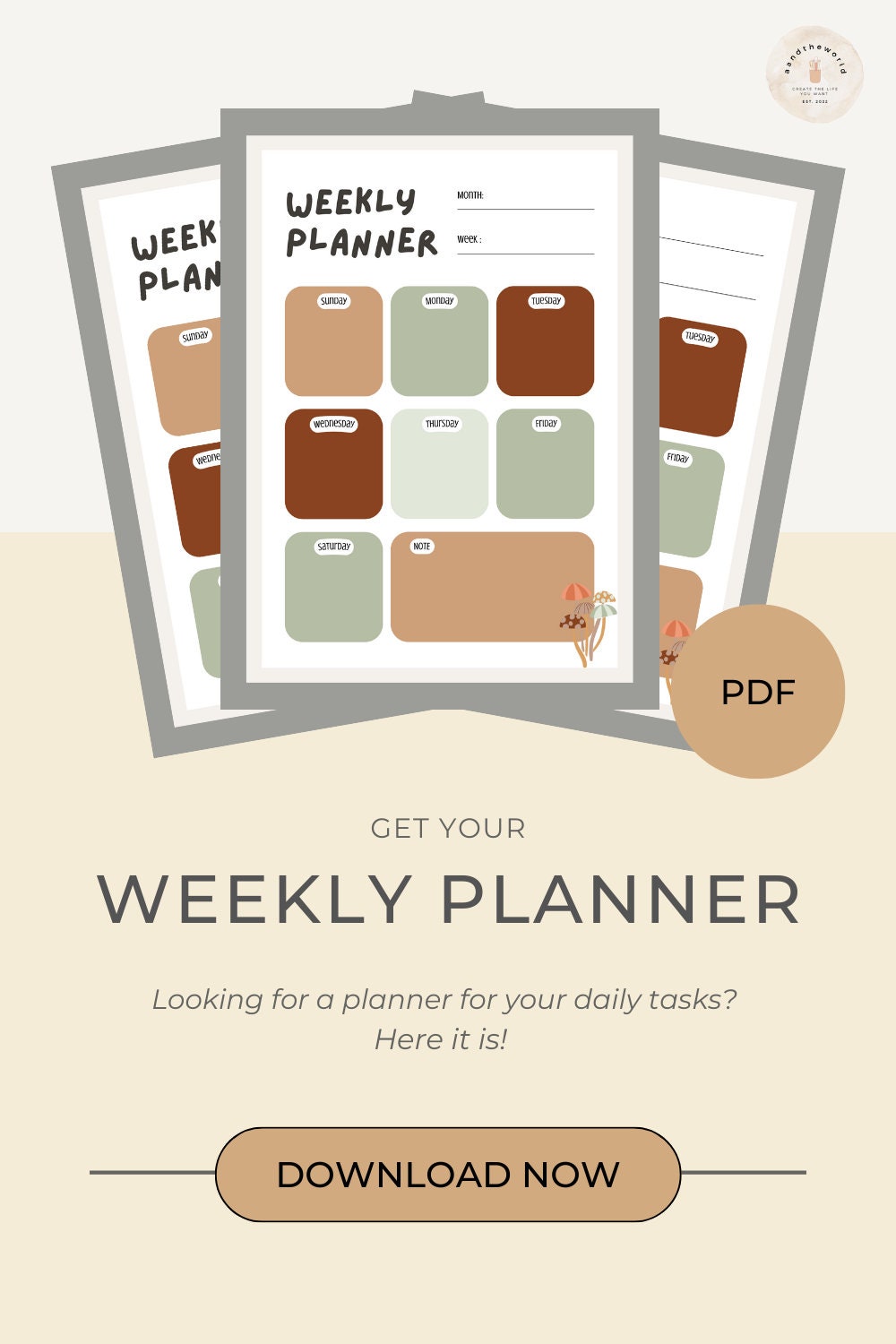 To Do List | Weekly Digital Planner | Digital Planner | Autumn | Task ...