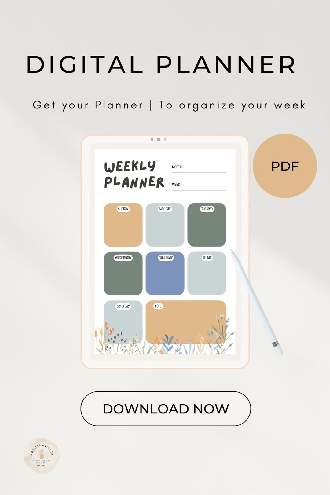 To Do List | Weekly Digital Planner | Digital Planner | Daily Checklist ...
