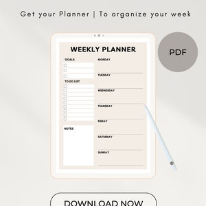 To Do List | Weekly Digital Planner | Digital Planner | Printable ...