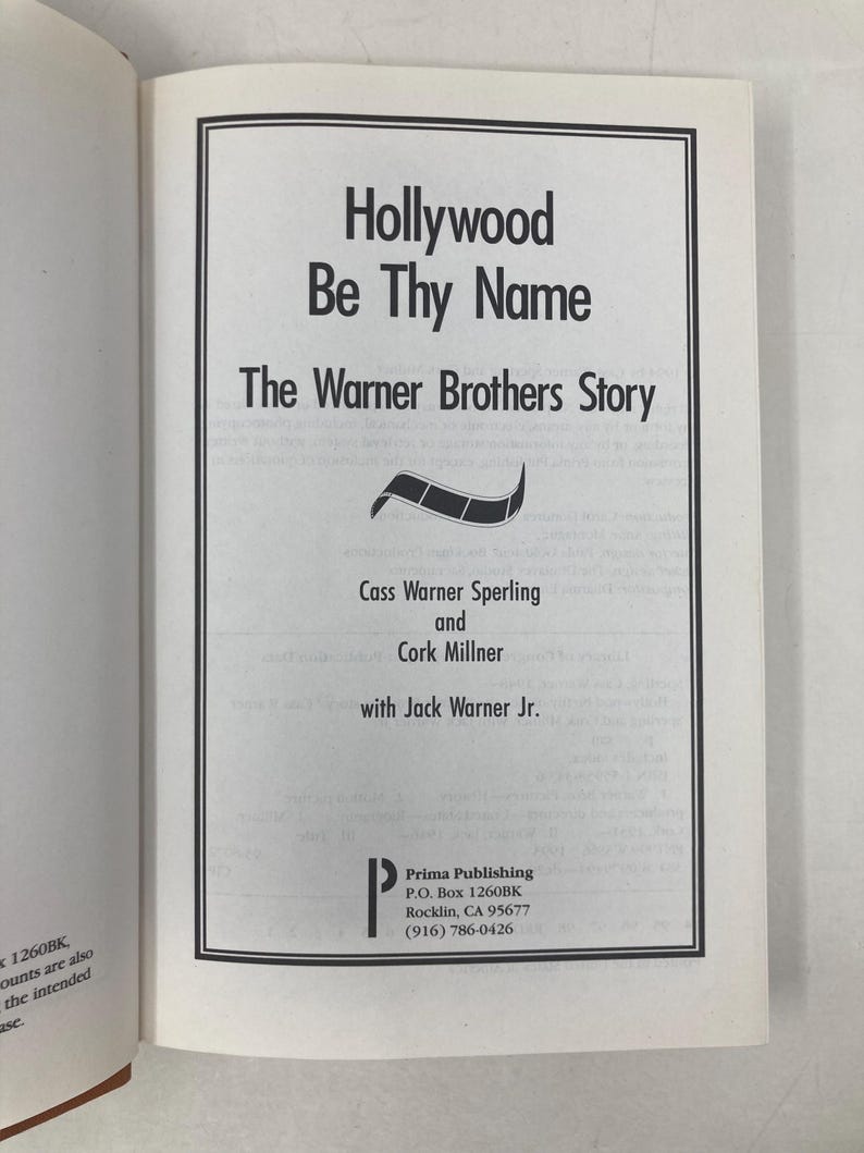 Hollywood Be They Name by Cass Werner Sperling Cork Millner HC ...