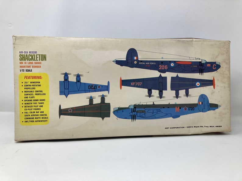 AMT Frog Shackleton MK III Maritime Bomber 1/72 Model Kit New - Etsy