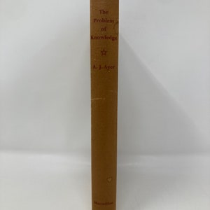 The Problem of Knowledge by A.J. Ayer HC Hardcover 1st First VG Very ...