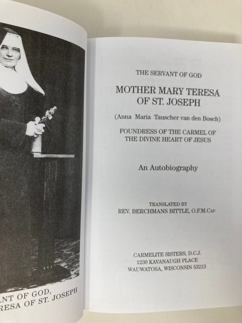 Blessed Mary Teresa of St. Joseph an Autobiography by Mother Mary ...