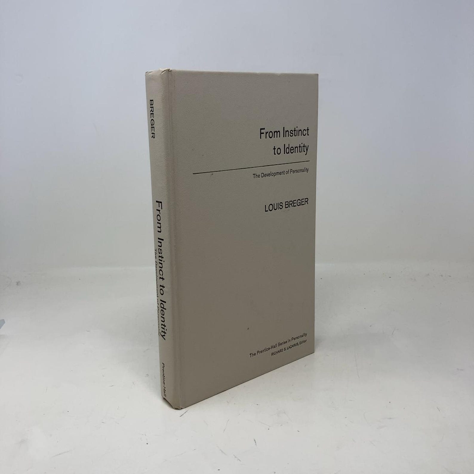 From Instinct to Identity by Louis Breger HC First Edition Hardcover ...