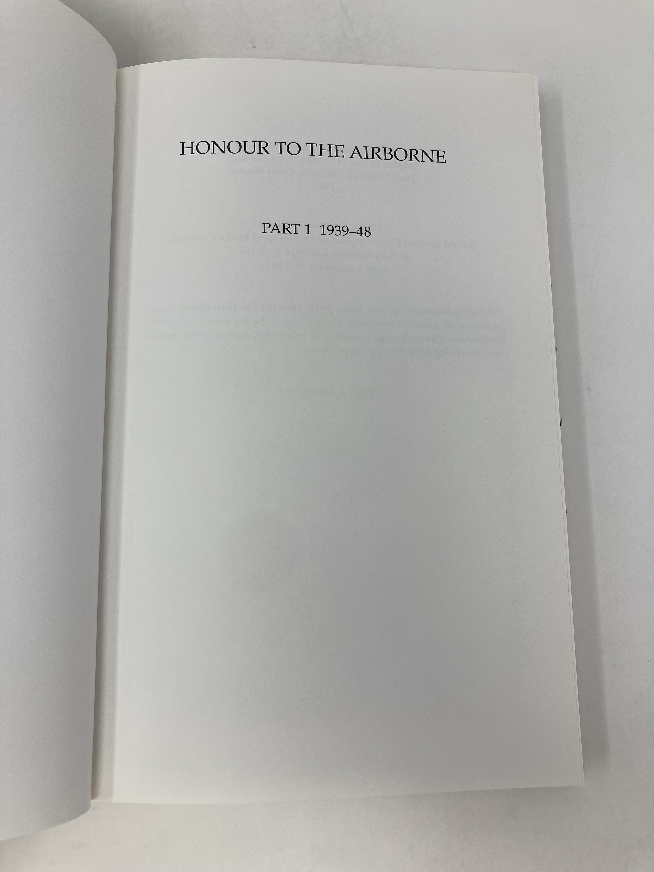 Honour to the Airborne: Pt. 1 by David Buxton HC 1st First Hardcover ...