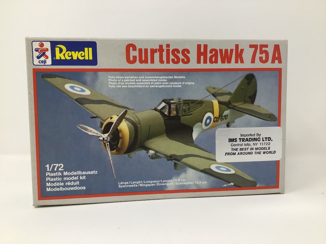 Revell Curtiss Hawk 75A 1/72 Scale Model Kit New in Box 131345 - Etsy