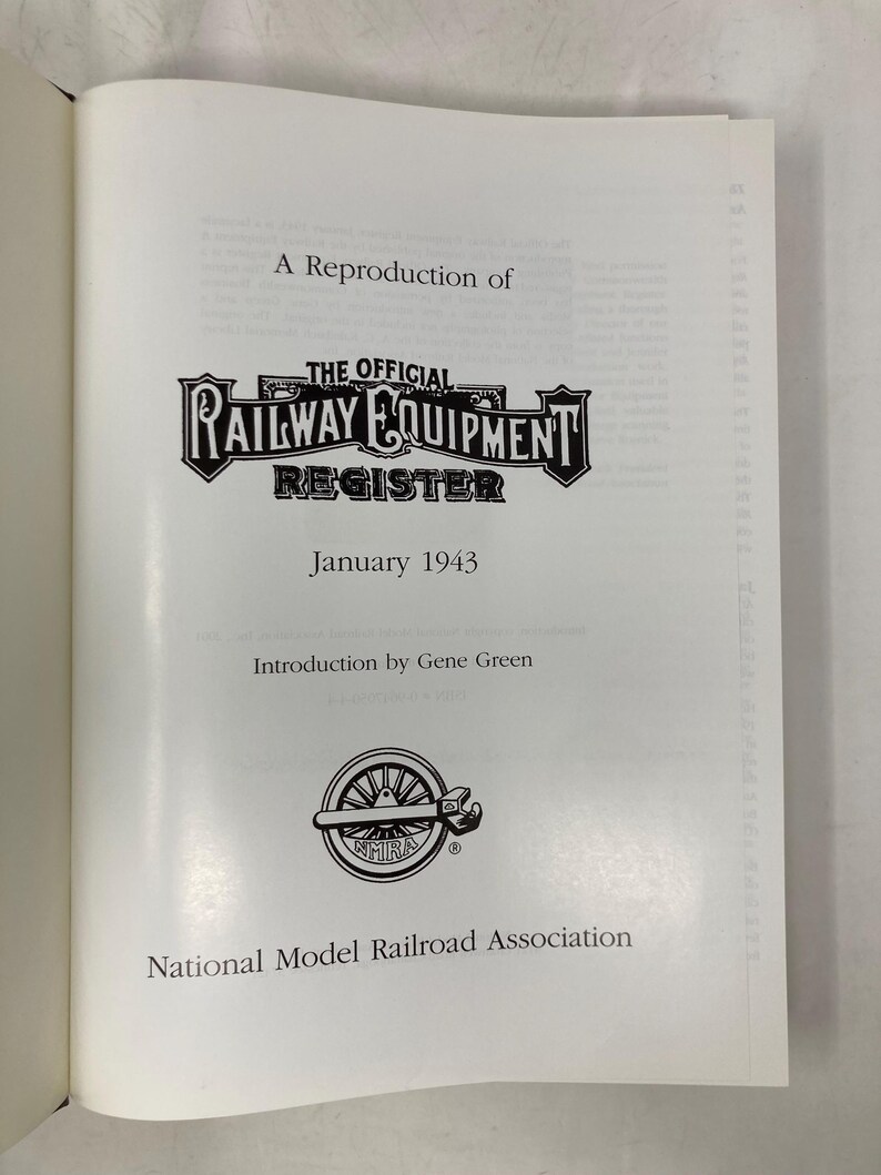 Reproduction of the Official Railway Equipment HC Hardcover 1st Thus LN ...