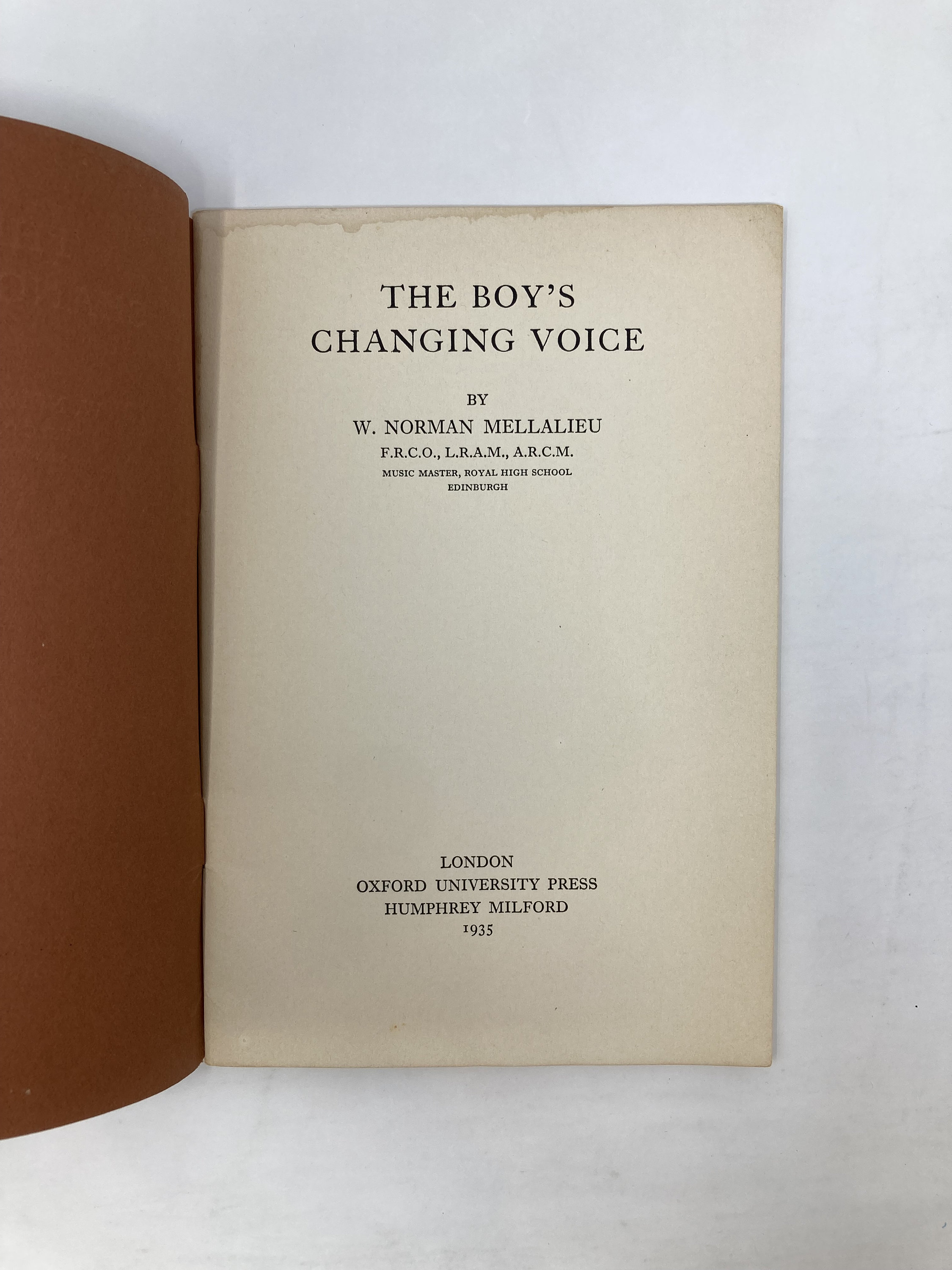 The Boy's Changing Voice by Norman W. Mellalieu PB - Etsy