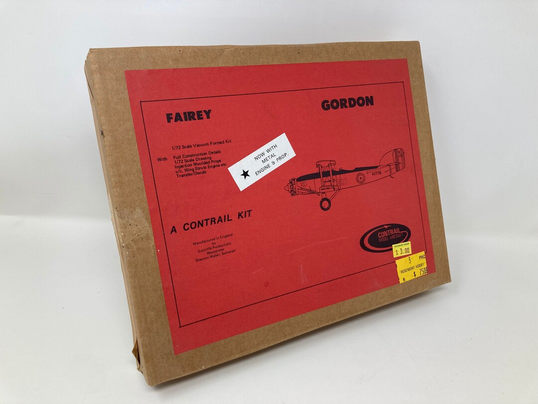 Contrail Fairey Gordon Vac Formed 1/72 Scale Model Kit New in Box ...