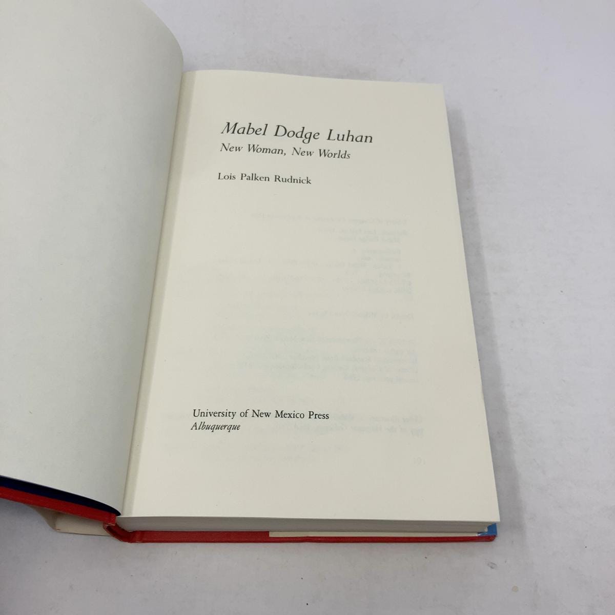 Mabel Dodge Luhan by Lois Palken Rudnick HC First Edition Hardcover ...
