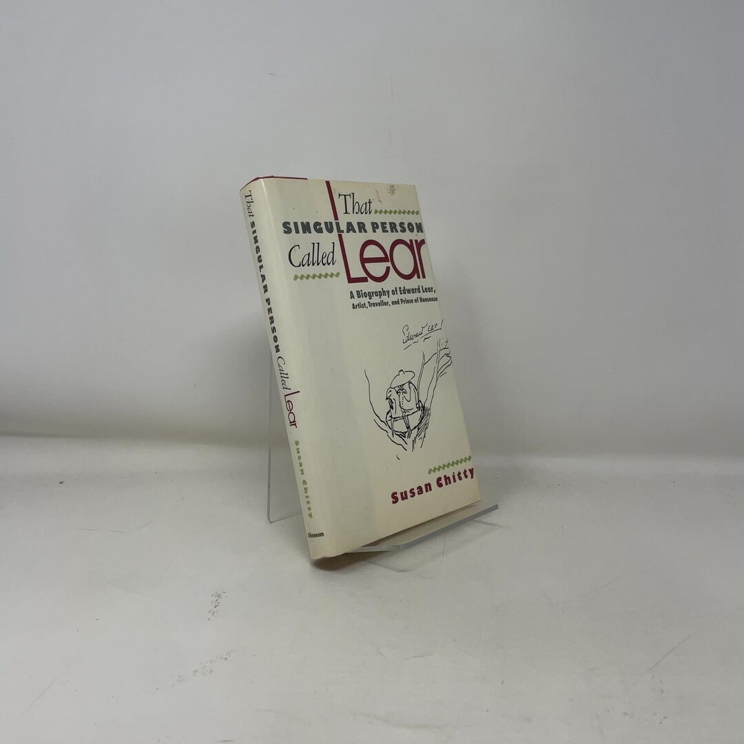 That Singular Person Called Lear by Susan Chitty HC First Edition ...