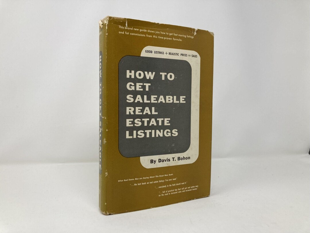How to Get Saleable Real Estate Listing by Davis T. Bohon HC Hardcover ...