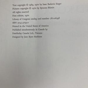 Joseph and Koza by Isaac Bashevis Singer HC Hardcover 1st First VG Very ...