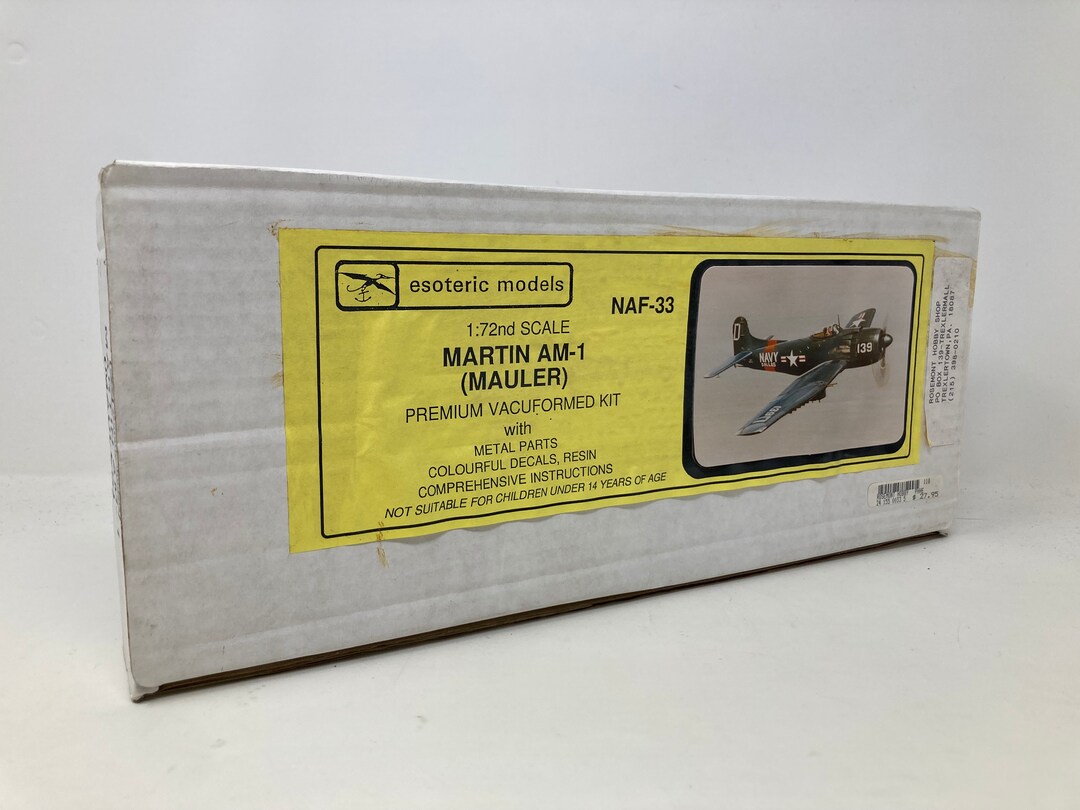 Esoteric Models Martin Am-1 mauler NAF-33 Vacuformed 1/72 Scale Model ...