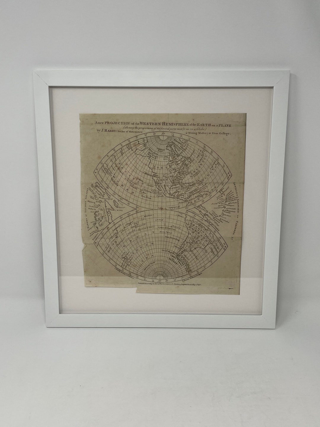 1776 Map of the Western Hemisphere Including the United States by J ...