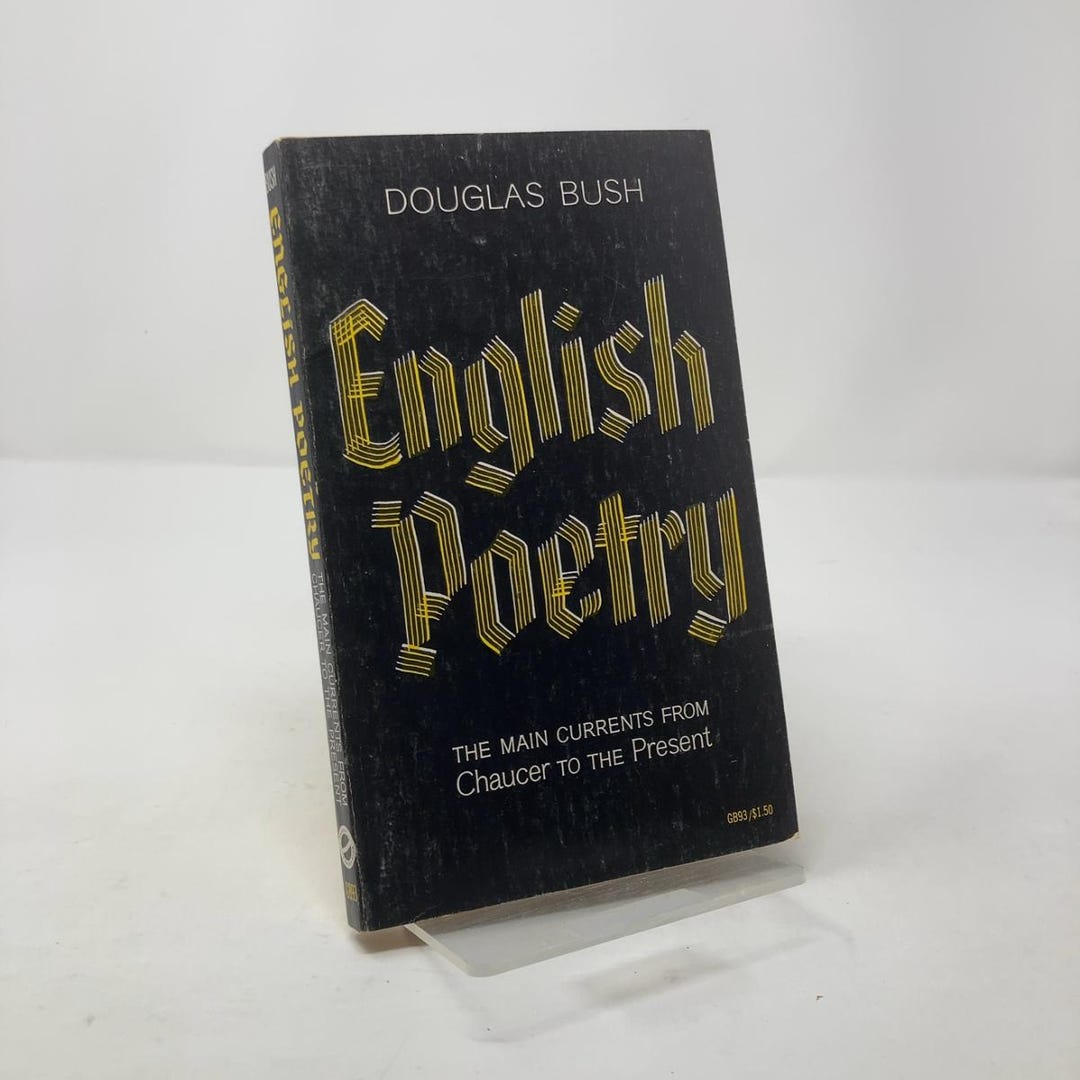 English Poetry by Douglas Bush PB First Thus Paperback Very Good 1961 ...