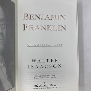 Benjamin Franklin: an American Life by Walter Isaacson Leather Easton ...