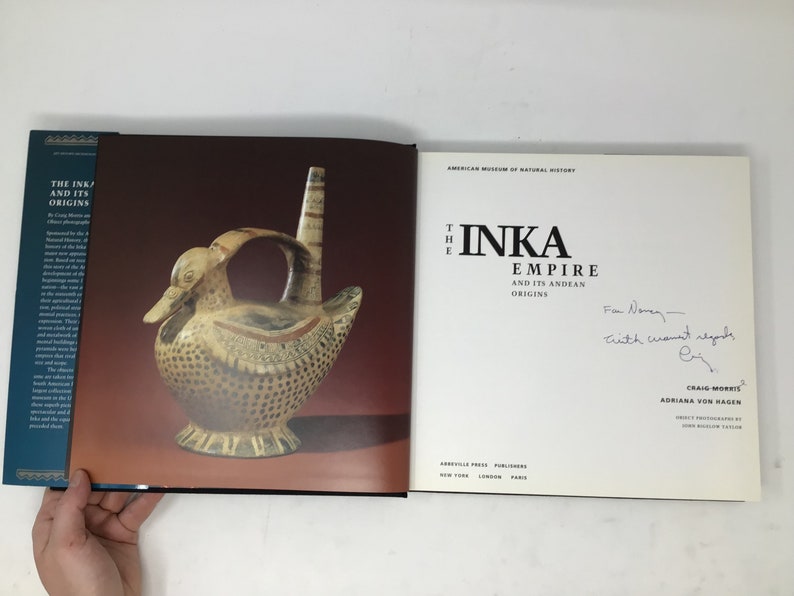 El Imperio Inca y sus Orígenes Andinos por Craig Morris Firmado HC Tapa ...