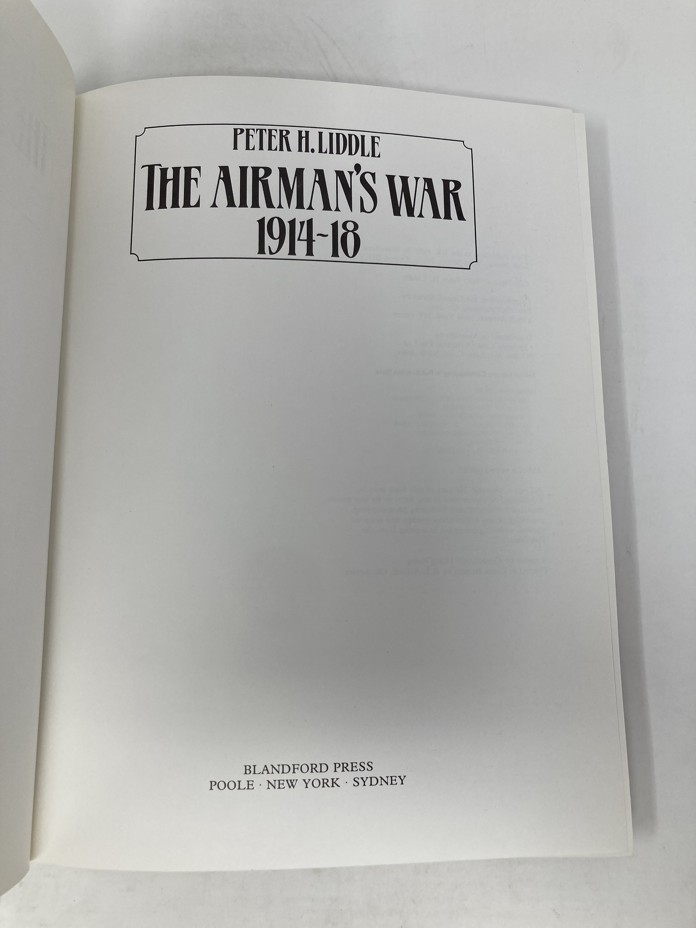 The Airman's War 1914-18 by Peter Liddle HC First 1st - Etsy