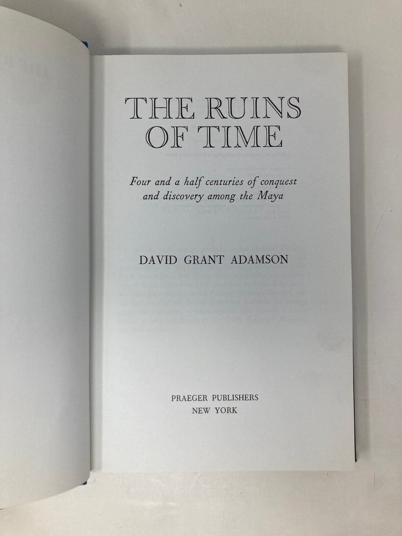 The Ruins of Time by David Adamson HC Hardcover 1st First VG Very Good ...