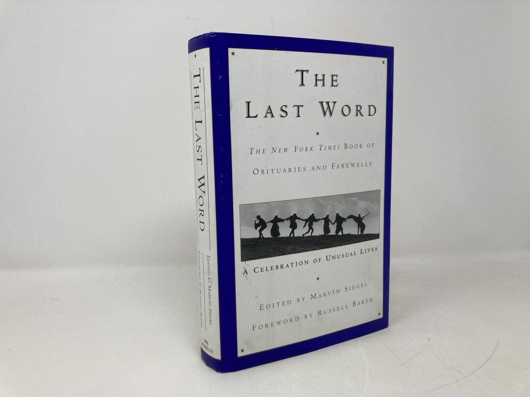 Last Word by Marvin Siegel,new York Times HC Hardcover Very Good 1997 ...