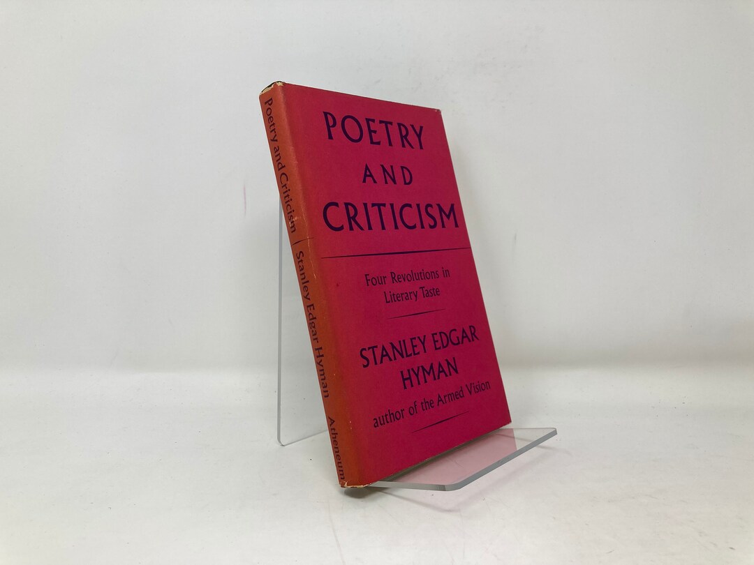Poetry and Criticism by Stanley Edgar Hyman HC Hardcover 1st First VG ...