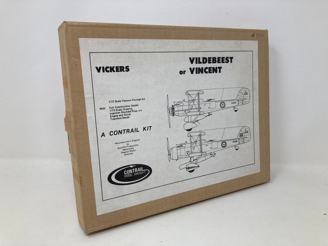 Contrail Vickers Vildebeest or Vincent 1/72 Scale Model Kit New in Box ...