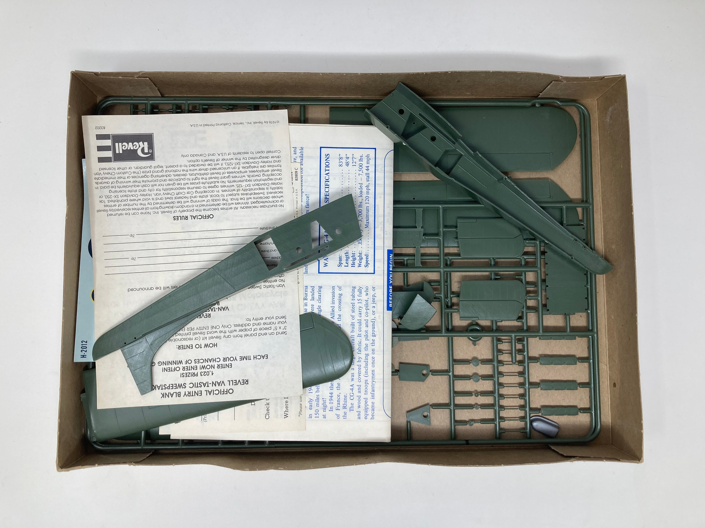 Revell Italaerei Assault Glider Waco CG-4A British hadrian Version 1/72 ...