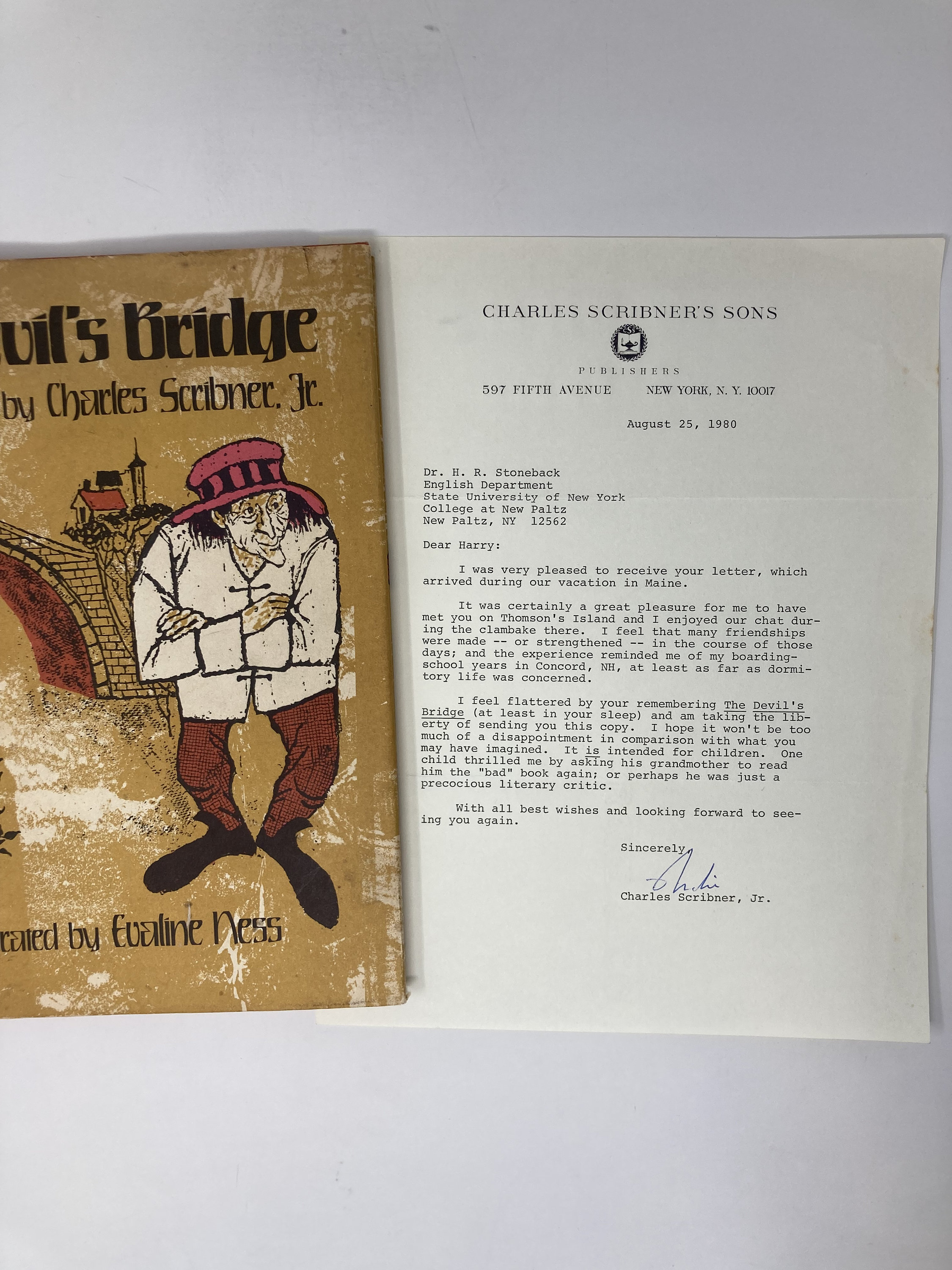 The Devil's Bridge: A Legend Retold by Charles Scribner Jr HC First 1st ...