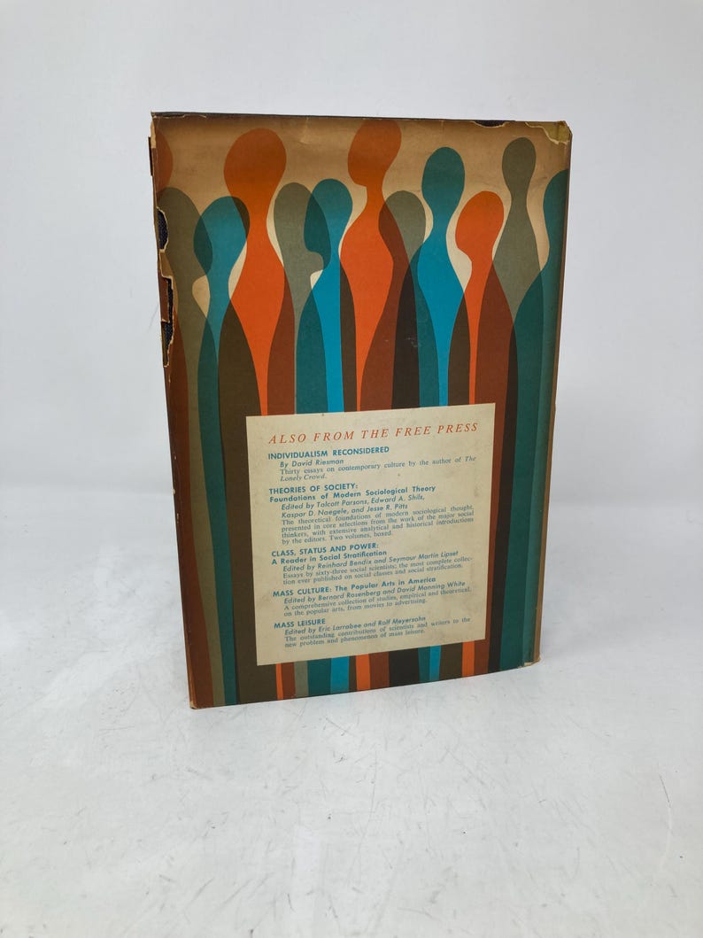 Culture and Social Character by David Riesman HC Hardcover First 1st ...