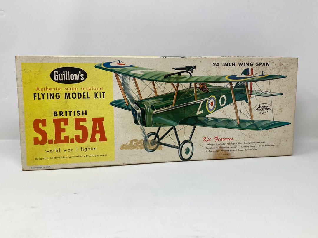 Guillows British S.E.5A World War 1 Fighter Scale Model Kit New in Box ...