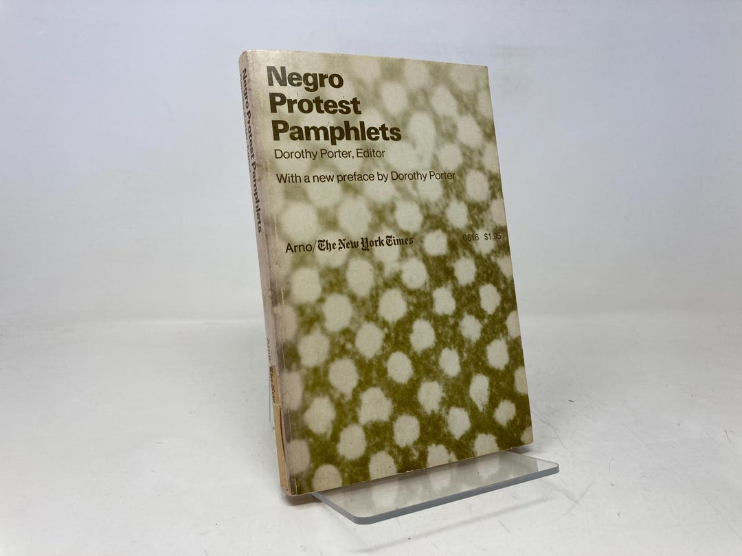 Negro Protest Pamphlets by Dorothy Porter PB Paperback First 1st Very ...