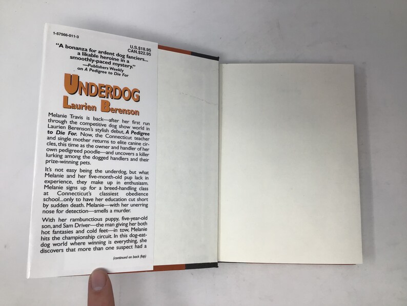 Underdog: A Melanie Travis Mystery by Laurien Berenson Hardcover First ...