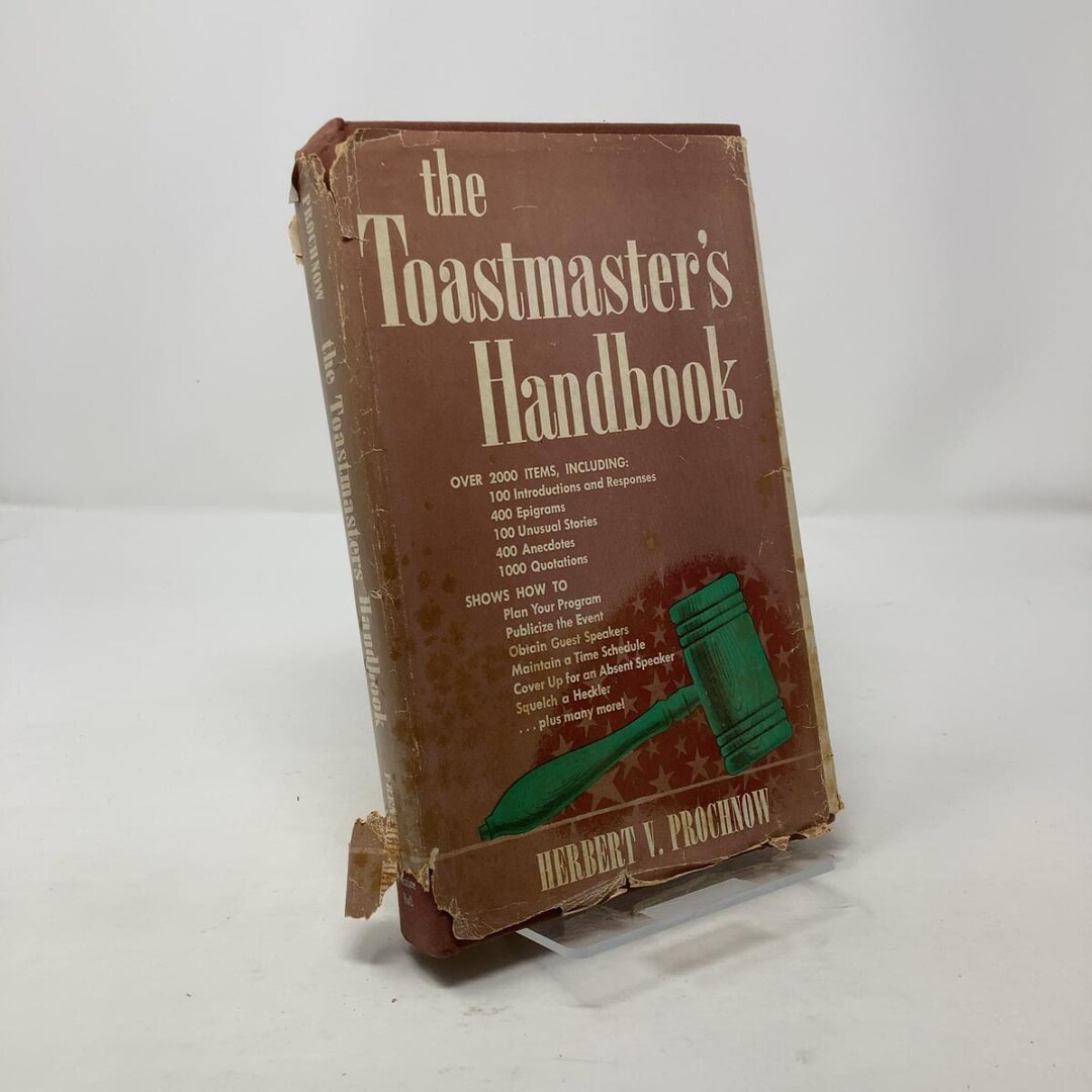 The Toastmaster's Handbook by Herbert V. Prochnow HC First Edition ...