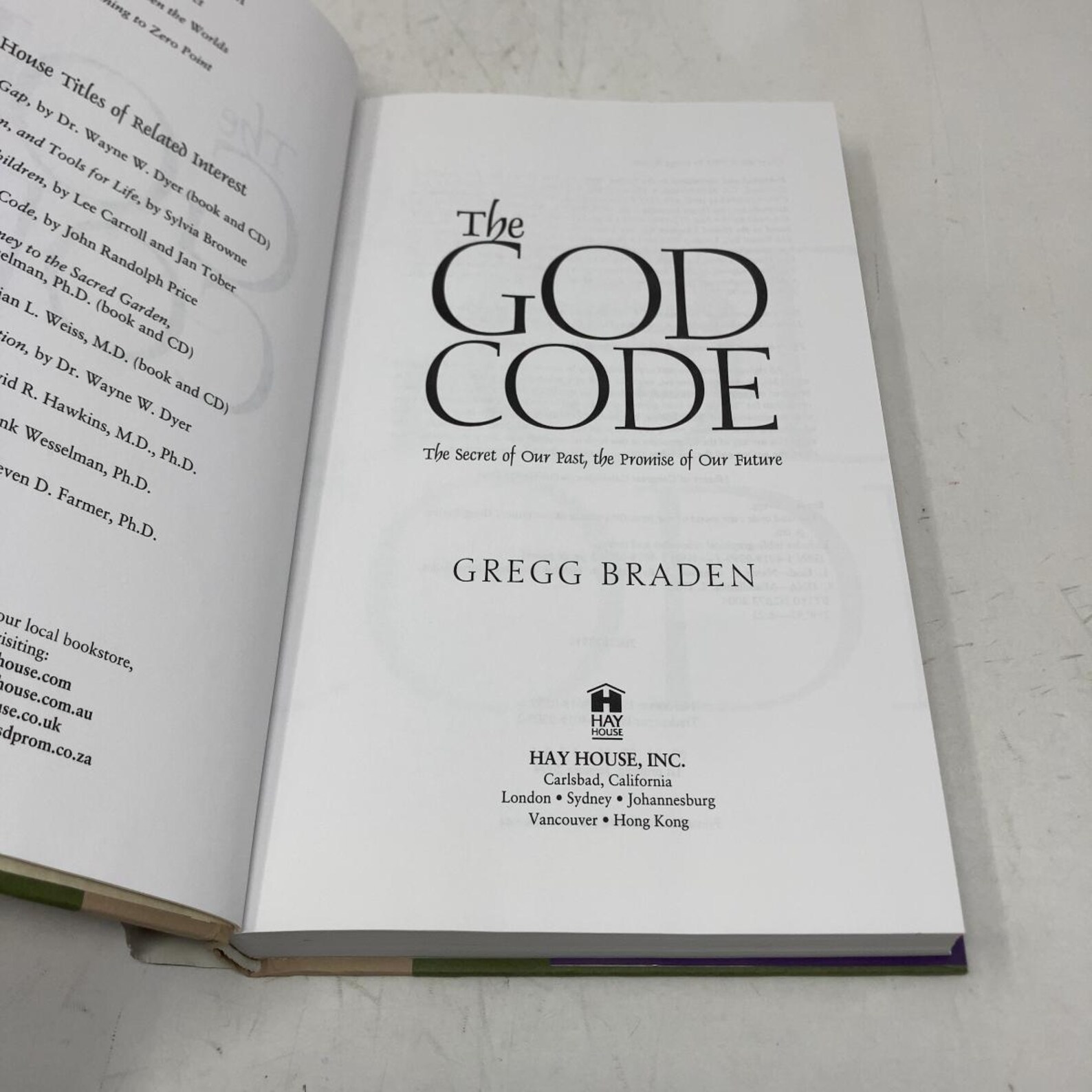 The God Code by Gregg Braden HC First Edition Hardcover Like New 2004 ...