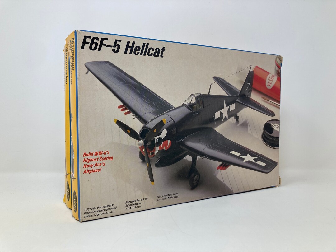 Set of 2 Testors 1/72 Scale Model Airplane Kits F6F-5 Hellcat ...