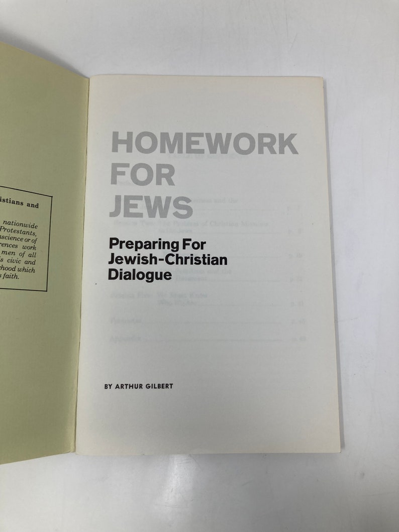 Homework for Jews by Arthur Gilbert PB Paperback 1st First VG Very Good ...