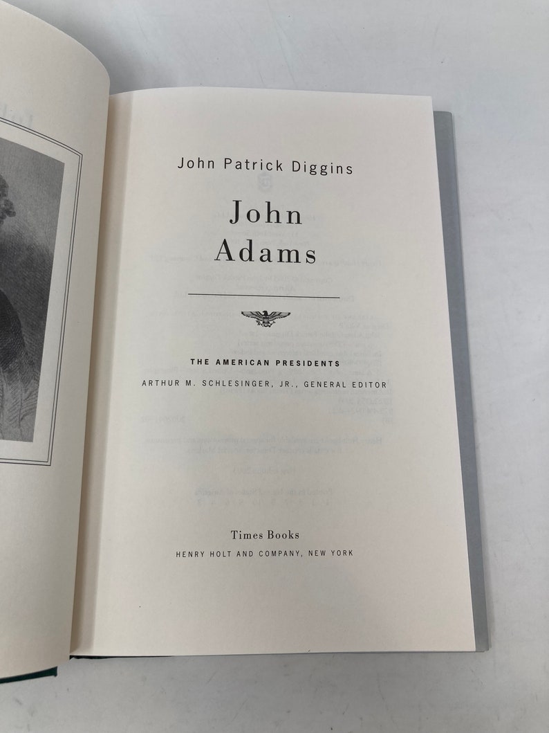 John Adams by John Patrick Diggins Hardcover 1st 1st Like New 2003 - Etsy