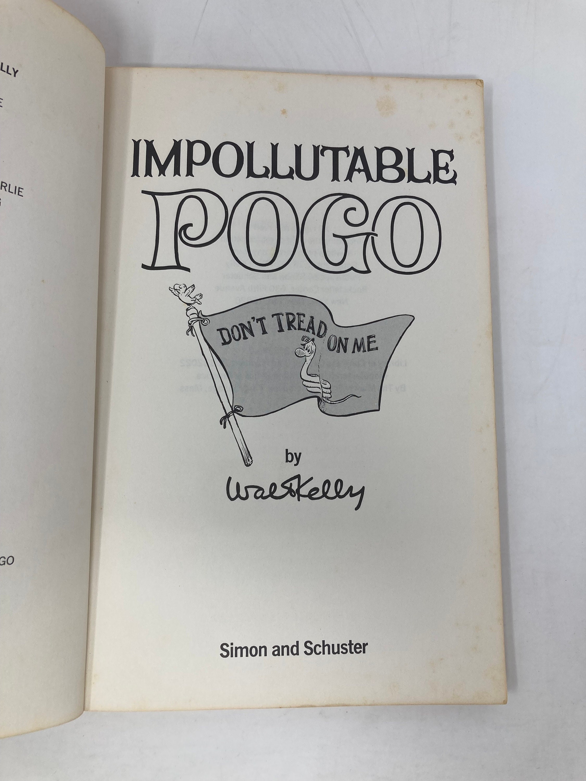 Impollutable Pogo by Walt Kelly PB First 1st Very Good Paperback 1970 ...