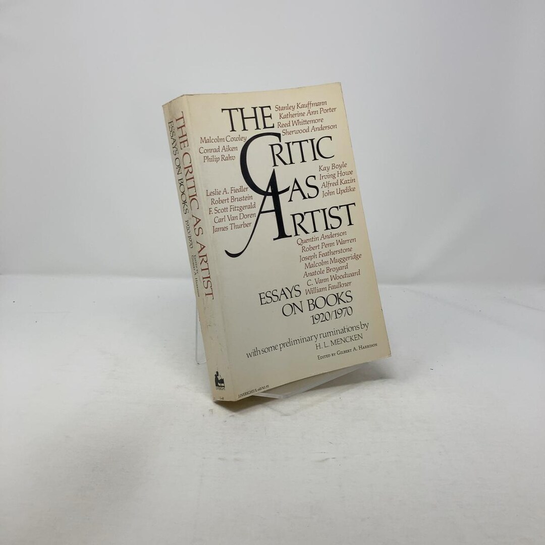The Critic as Artist by Gilbert Harrison PB First Edition Paperback ...